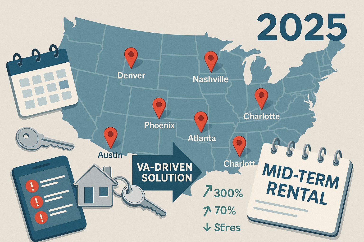 Top US Cities for Mid-Term Rentals in 2025 - MiniStays Blog