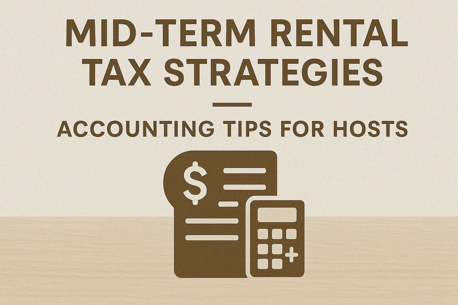 Mid-Term Rental Tax Strategies — Accounting Tips for Hosts - MiniStays Blog